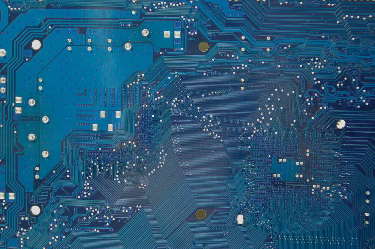 Computer texture blue motherboard circut free stock photo - Texture X