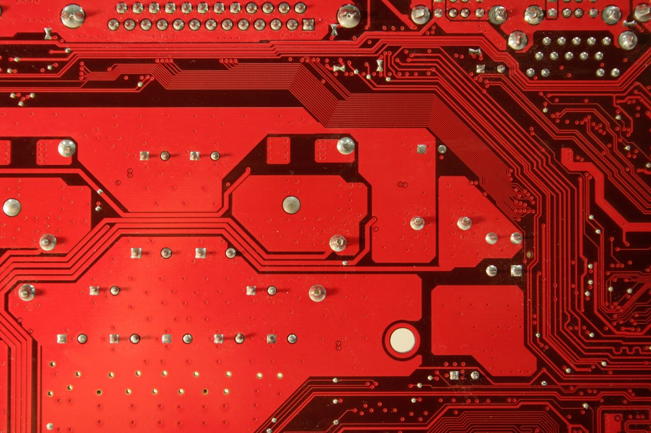 Computer texture circuit stock photo red motherboard - Texture X
