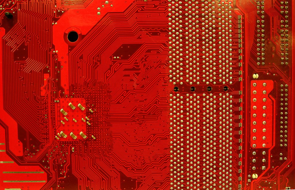 Computer texture red motherboard circuit free stock photo - Texture X