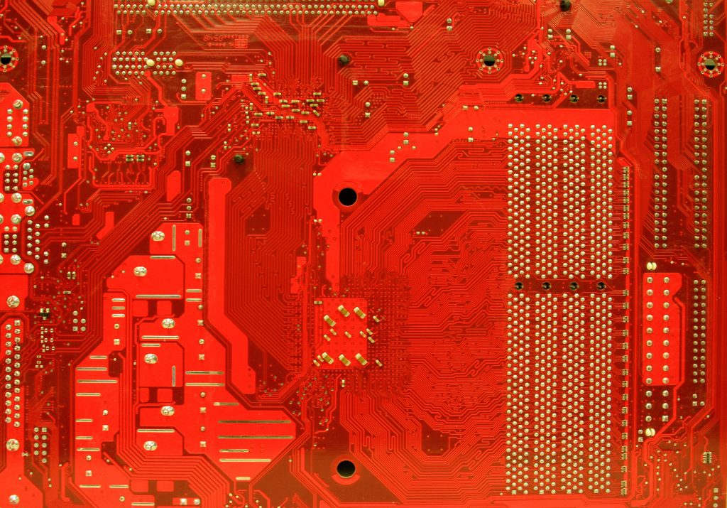 Red motherboard computer texture free stock photo - Texture X