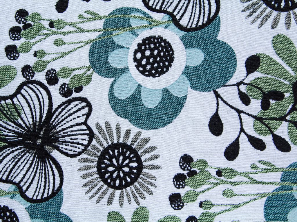 fabric texture floral pattern blue design art cloth - Texture X
