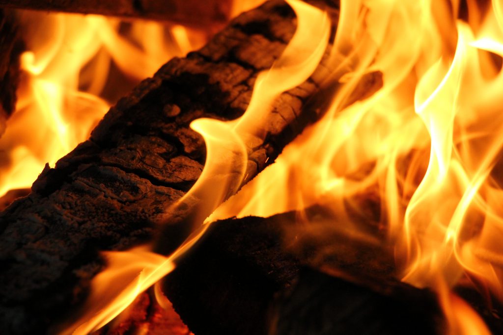 Fire photo deep close up of wood burning - Texture X