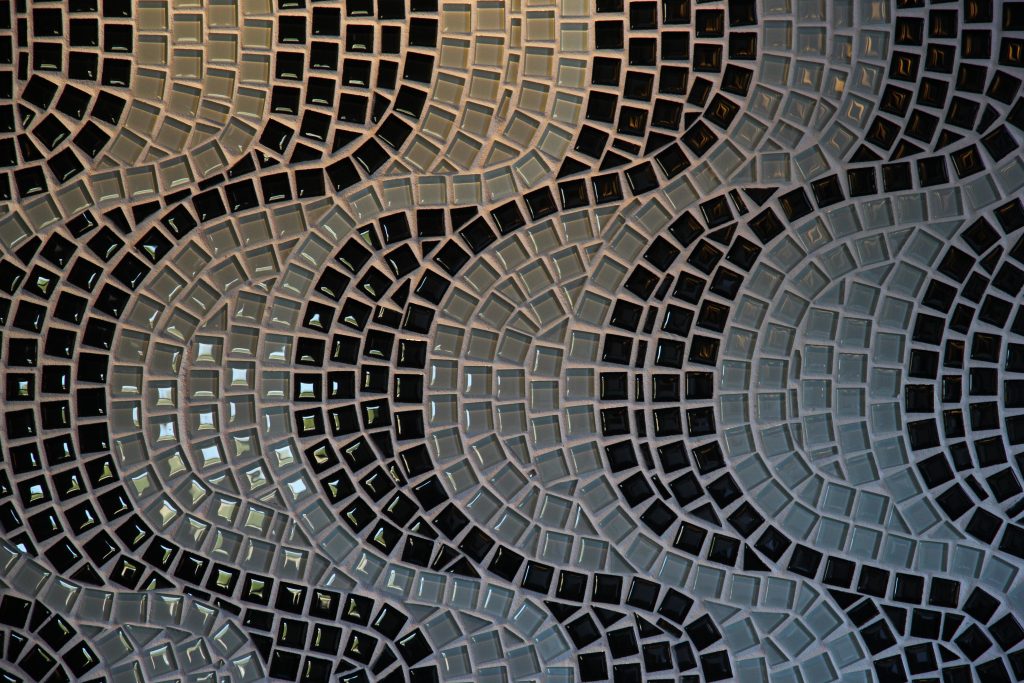 Glass photo of beautiful tile pattern in waves - Texture X