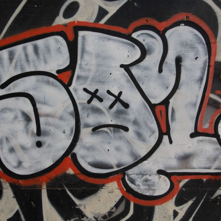 Spray Paint Writing On Concrete Wall With Colors - Texture X
