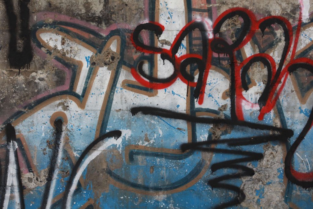 Light Blue White Spray Painted Graffiti - Texture X