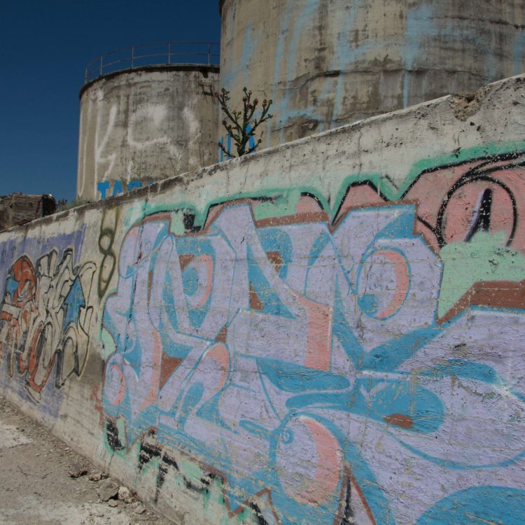 Spray Paint Writing On Concrete Wall With Colors - Texture X